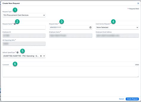 Once All Fields Are Completed Click Create Request This Will Create
