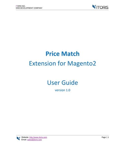 Magento 2 Price Match Extension By Itoris Inc Pdf