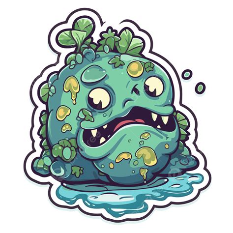 무서운 이빨을 가진 만화 녹색 괴물 벡터 채이기 상표 만화 Png 일러스트 및 벡터 에 대한 무료 다운로드 Pngtree