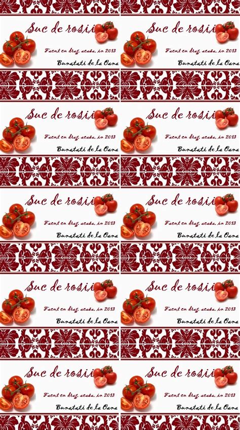 Etichete Pentru Borcane Bunatati De La Oana