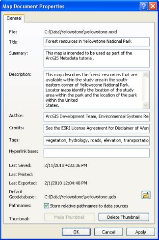Metadata Styles And StandardsArcMap Documentation