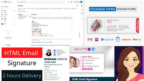 Design Html Email Signature Or Clickable Email Signature By Madiwork