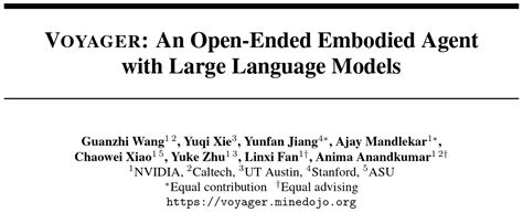 [ML] Voyager: An Open-Ended Embodied Agent with Large Language Models | by Ming-Hao Hsu | Medium