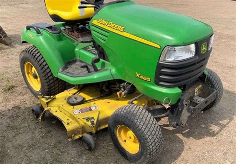 John Deere X485 Lawn Tractor, All Wheel Steer, Power Steering, Hydraulic Lift, 62" Deck, Aux ...