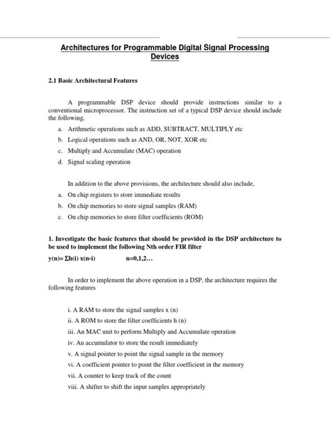 Module 2 Notes Pdf Digital Signal Processor Parallel Computing