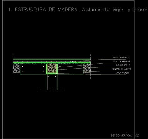 Detail Wooden Structure Dwg Detail For Autocad • Designs Cad