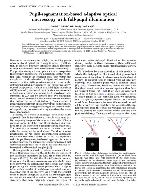 Pdf Pupil Segmentation Based Adaptive Optical Microscopy With Full Pupil Illumination