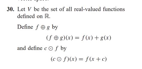 Solved Let V Be The Set Of All Real Valued Functions Chegg