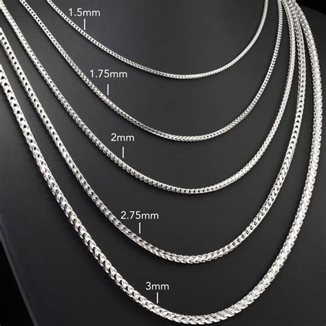 Sterling Silver Italian Franco Chain Necklace With Lobster Lock Tilo