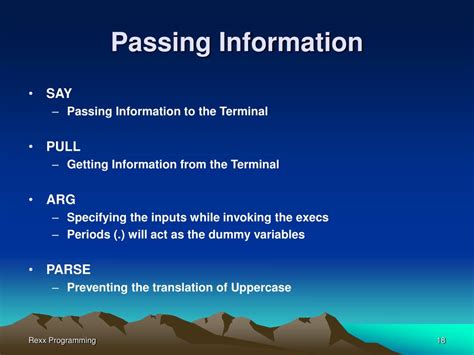 Ppt Introduction To Rexx Programming Syntax Instructions And