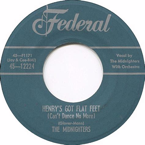 Hank Ballard And The Midnighters Henrys Got Flat Feet Cant Dance No
