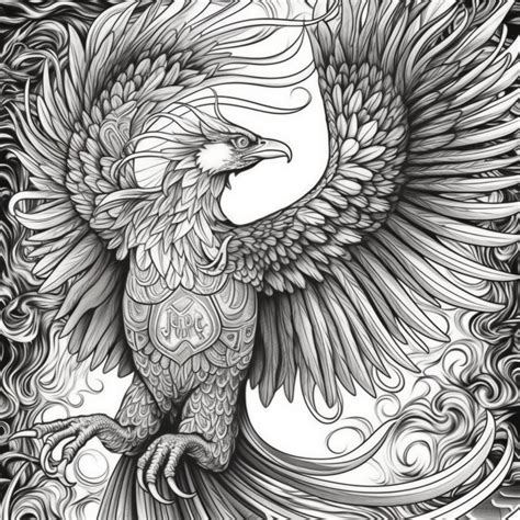 Phoenix Coloring Pages For Adults