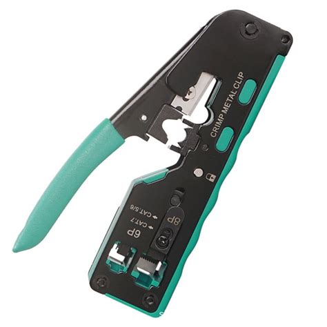 Utp клещи за кримпване на мрежови кабели Ftp Rj45 Rj11 Rj12 конектори преминаване рязане и