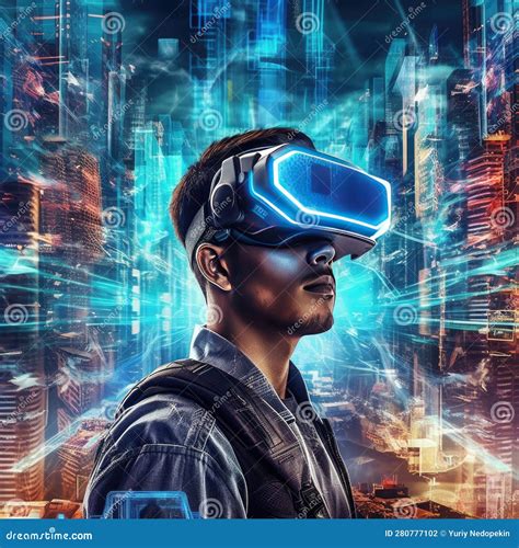 World Of Virtual And Augmented Reality Generative Ai Stock