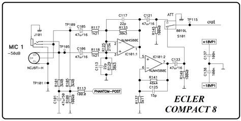 SKEMA PREAMP MIXER ECLER COMPACT8 OCL OTL BTL TC EQ PRE