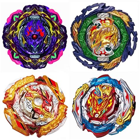 4 Piece Bey Battling Tops B 201 Zest Achilles B 185 Vanish Fafnir B 205