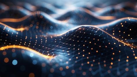 Premium Photo Abstract Data Technology Illustration Low Poly Shape Connected With Dots And