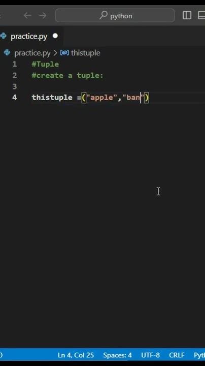 Create A Tuple 😎pythonprogramming Python Coding Pythoncoding Code