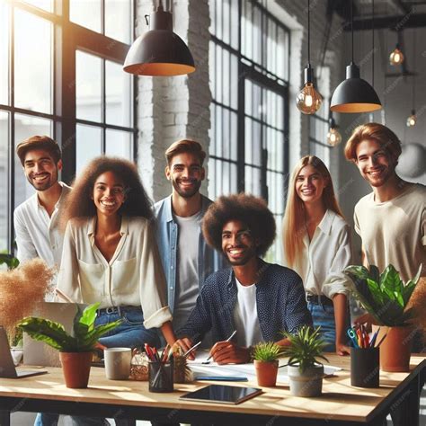 Modern Office Workspace Premium Ai Generated Image