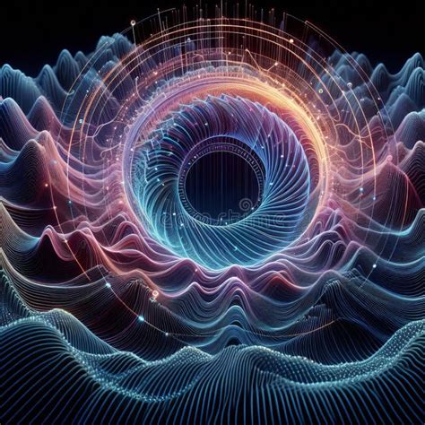 Wave Patterns Visualizations Of Wave Patterns And Oscillations Stock