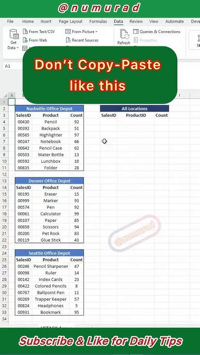 Use Vstack Formula In Excel Nu Murad Excel Youtube