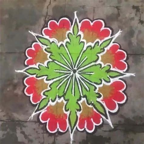 25 Easy Flower Rangoli Kolam Patterns For All Levels