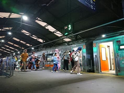 Train Passengger At Station 07 November 2022 Yogyakarta Indonesia