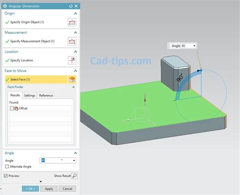 Angular Dimension In Synchronous Modeling Cad Tips