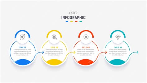 Premium Vector Four Step Infographic Element Design Vector Template For Presentation Process