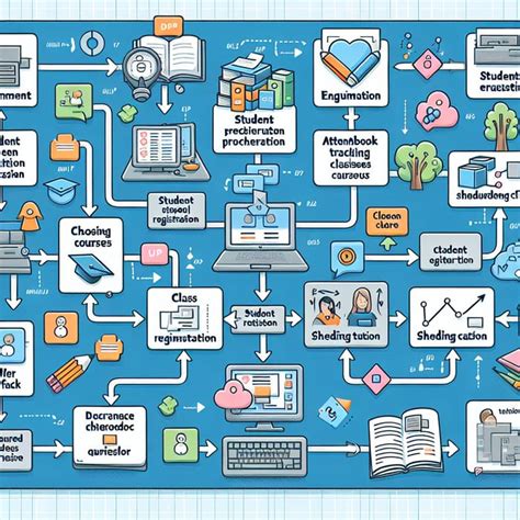 School Process Flowchart Student Enrollment To Grading Ai Art