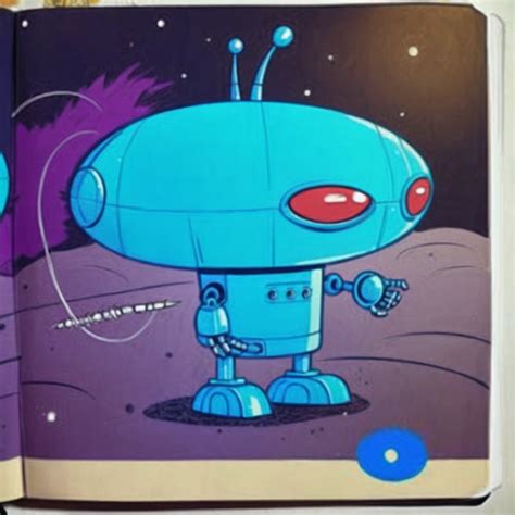 Robot With Minimal Facial Expression Stable Diffusion Online