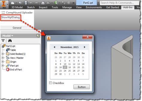 WPF Window Inside An Inventor Add In Manufacturing DevBlog