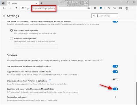 Enable Or Disable Shopping In Microsoft Edge MajorGeeks