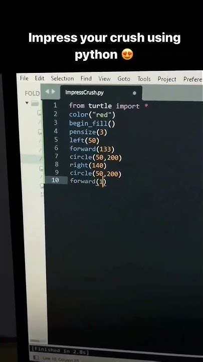 Impress Your Crush 😍 Using Python 🤩 Shorts Love Programming Youtube