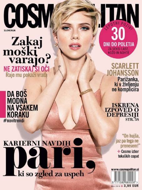 Scarlett Johansson Cosmopolitan Magazine May 2016 Cover Photo Slovenia