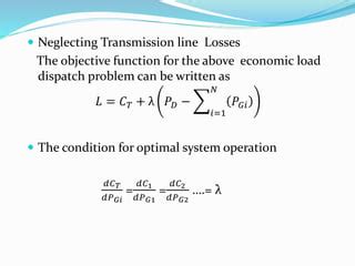 ECONOMIC LOAD DISPATCH USING PARTICLE SWARM OPTIMIZATION | PPTX | Computer Software and ...