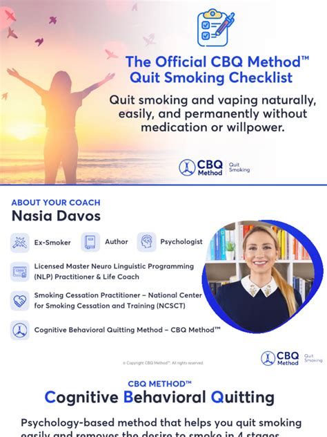 cbq method webinar checklist pdf cognitive behavioral therapy