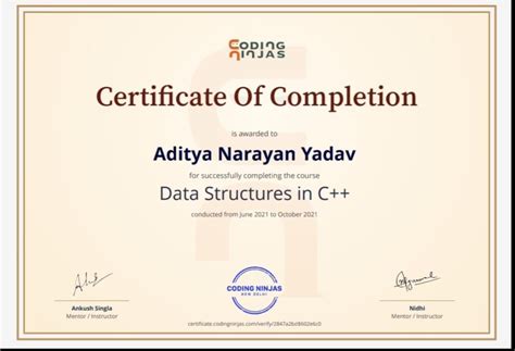 Aditya Narayan Yadav On Linkedin Thankyou Coding Codingninjas