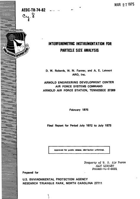 Pdf Interferometric Instrumentation For Particle Size Analysis Pdf Interferometric Instrumentation For Particle Size Analysis