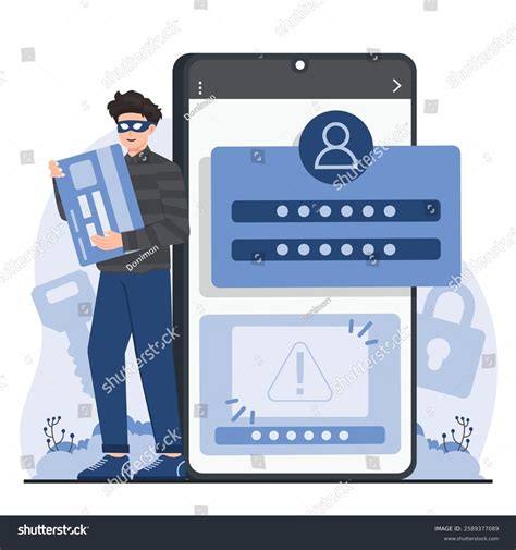 Cybercrime Phishing Concept Illustrating Online Fraud Stock Vector Royalty Free 2589377089