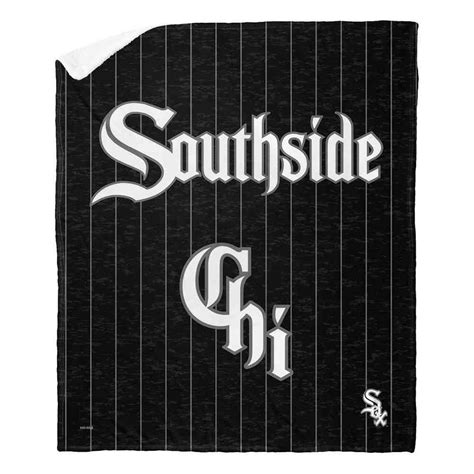 Mlb Chicago White Sox City Connect Silk Touch Sherpa Throw Blanket 50x