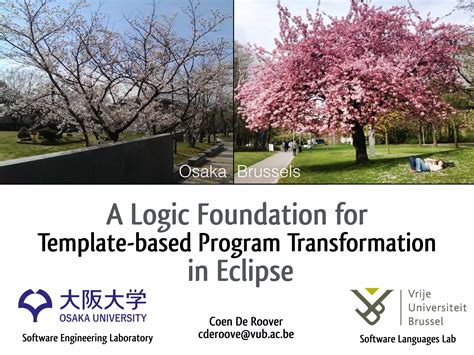 A Logic Foundation For Template Based Program Transformation In Eclipse Ppt