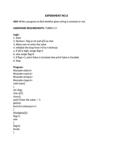 experiment no 6 compiler pdf