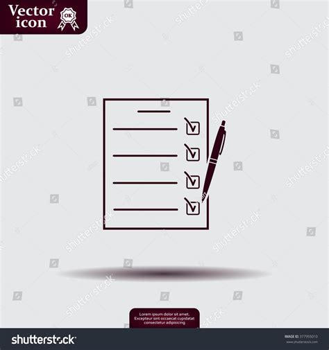 Checklist Vector Illustration Stock Vector Royalty Free 377955010 Shutterstock