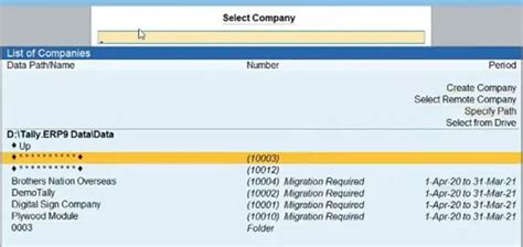 Tally Prime Data Migration Backup From Tally ERP 9