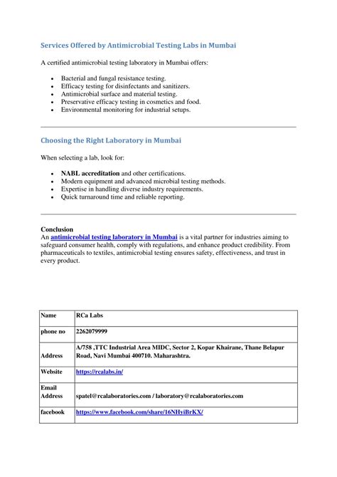Ppt Antimicrobial Testing Laboratory In Mumbai Nabl Accredited