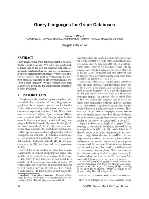 query languages for graph databases pdf vertex graph theory
