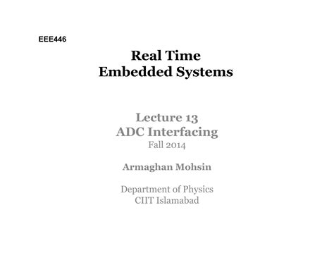 Adc Interfacing With Pic Microcontrollert Ppt