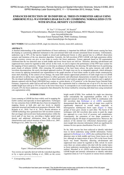 pdf enhanced detection of 3d individual trees in forested areas using