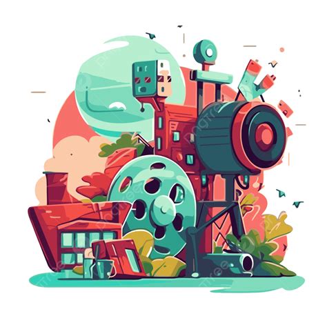 창의 영화 산업 컨셉 아트 만화 벡터 프로그램 클립 아트 만화 Png 일러스트 및 벡터 에 대한 무료 다운로드 Pngtree